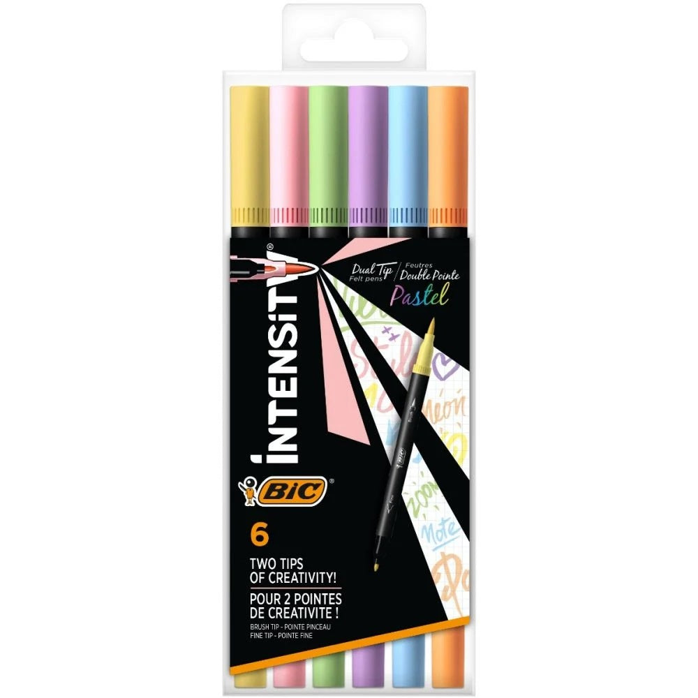 Bic Set Markere de colorat cu dublu varf Intensity Pastel, 6 bucati ...